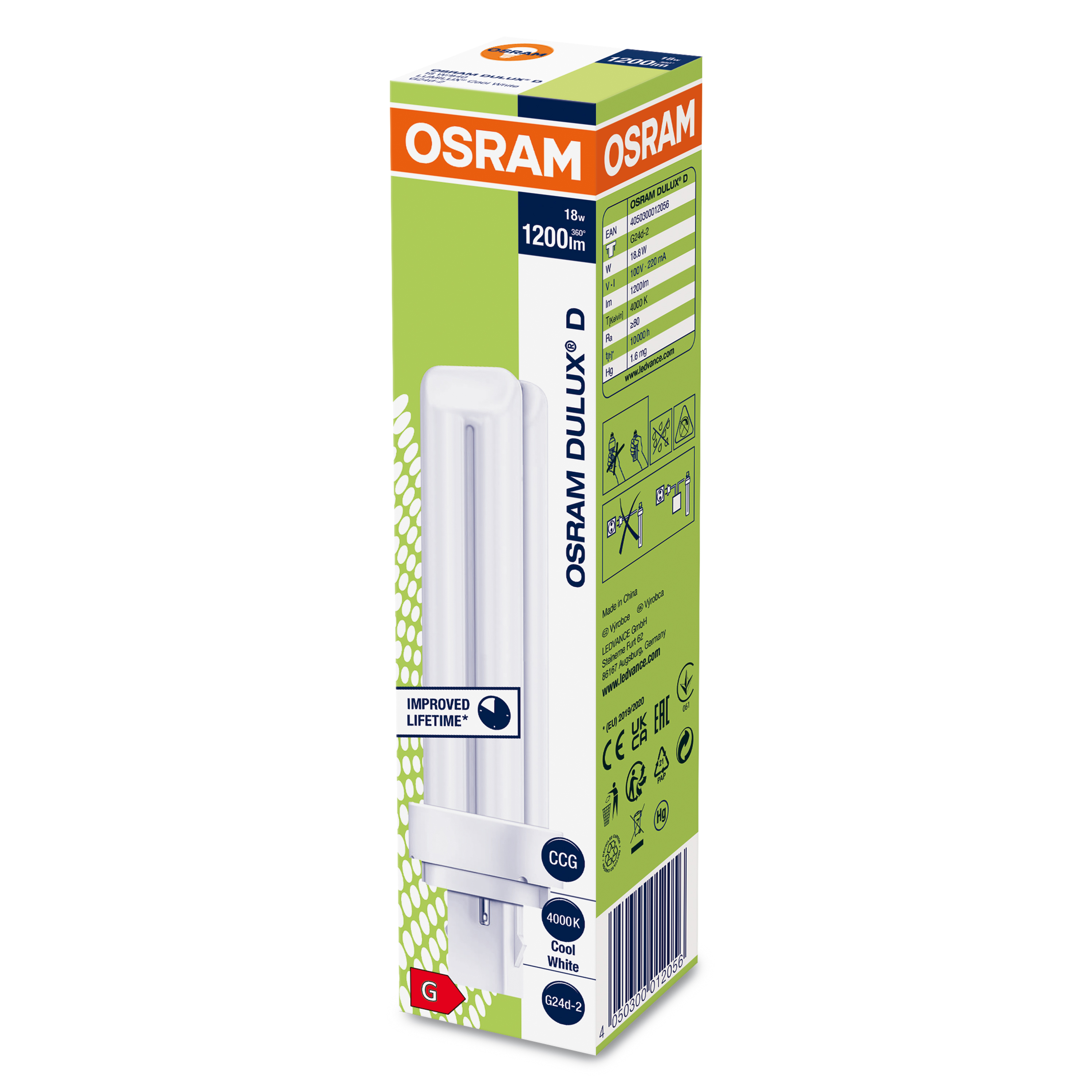DULUX D 18 W/840 | OSRAM DULUX® D | LEDVANCE